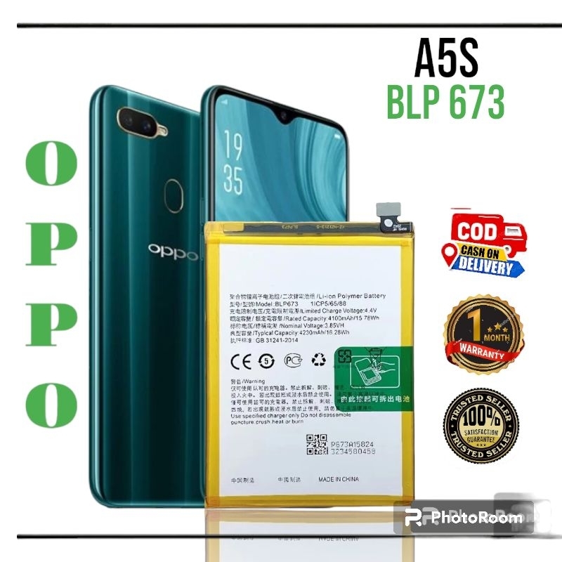 Battery Oppo A5s Original Equipment Manufacturer Model BLP673 | Lazada PH