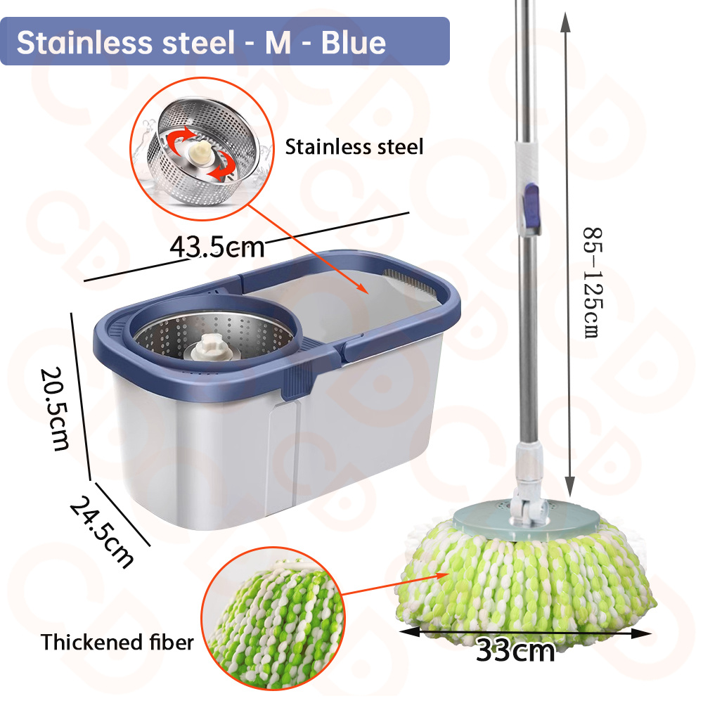 CD Mop With Spinner Heavy Duty Stainless Steel Spinner Mop with Drain ...