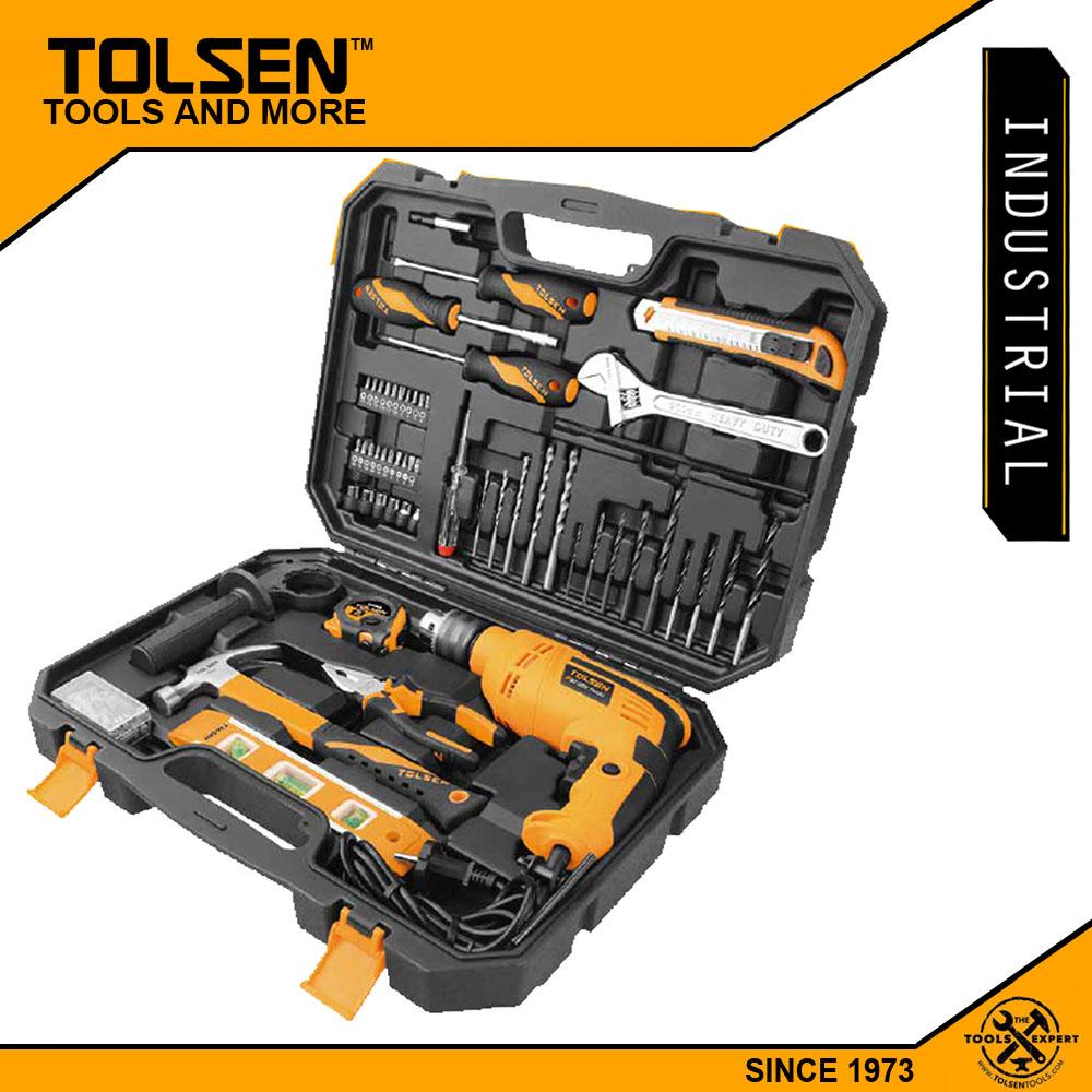 Tolsen 95pcs Impact Drill Tool Set w/ Hard Case (710W) FX Series 79685 ...