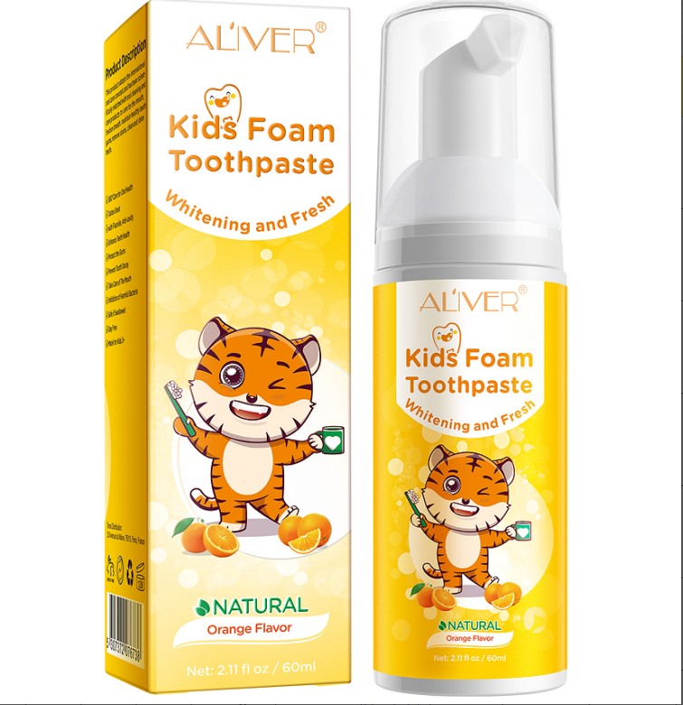 ALIVER Children's Mousse Toothpaste Children's Fruit Flavor Pressed ...