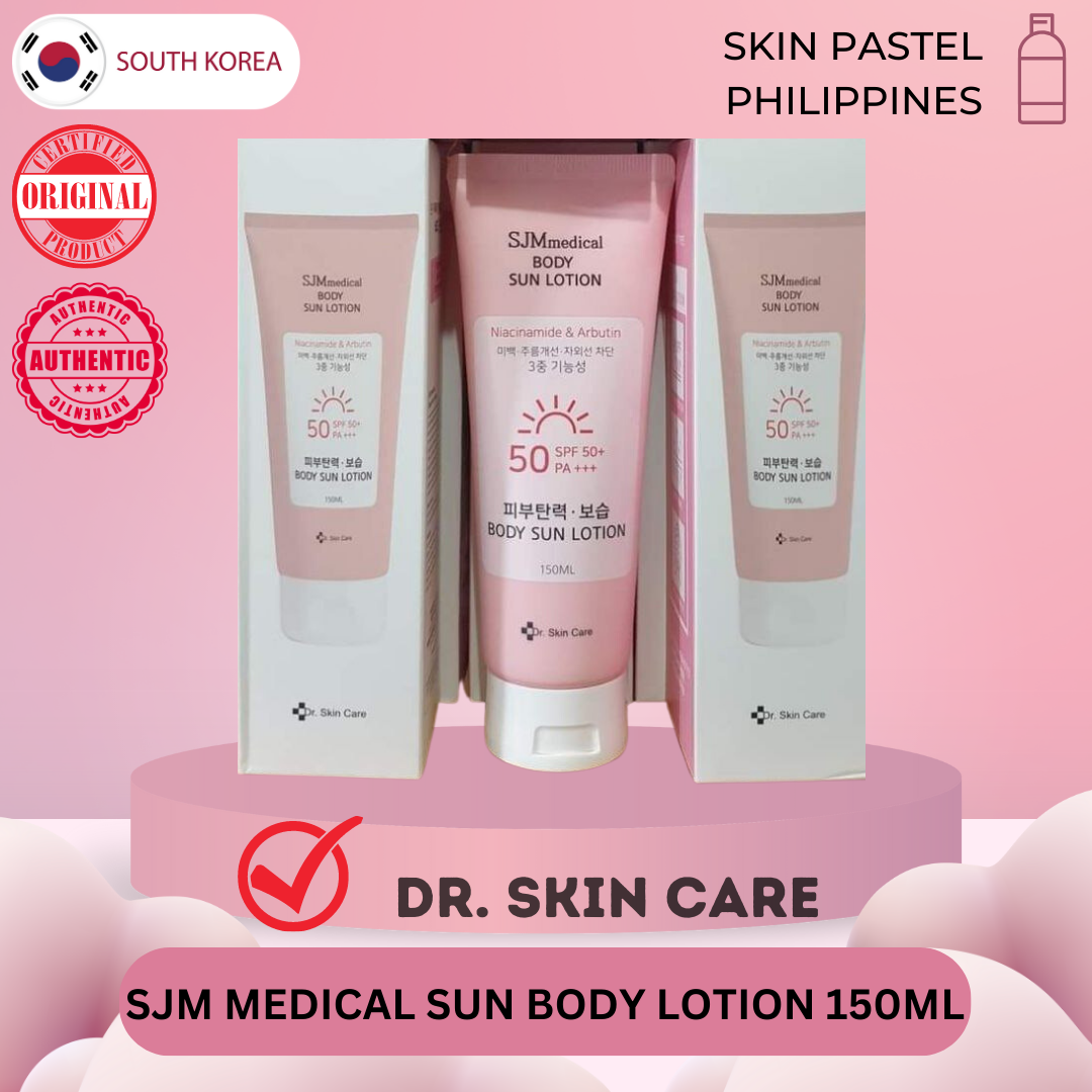 Korea SJM Medical Sun Body Lotion by Dr. Skin Care with Niacinamide and Arbutin SPF50+ PA+++ UVB ...