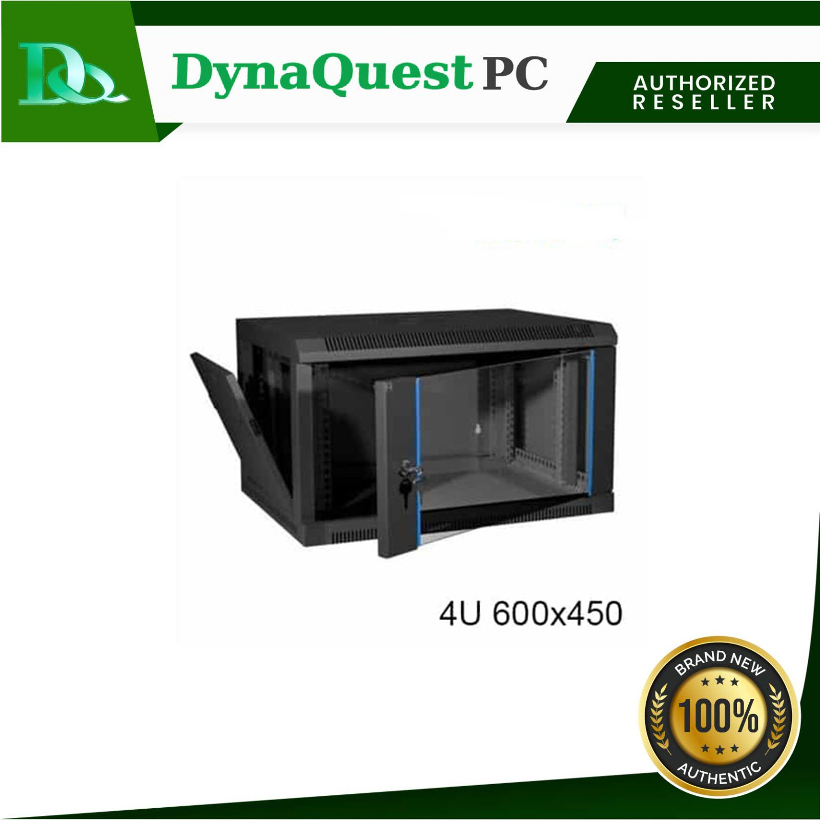 Toten 4U 600*450 Wall Mount Rack / Cabinet Toughened Glass Door P2.6404 ...