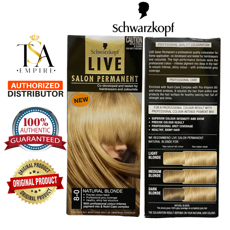 Schwarzkopf Live Hair Color Natural Blonde 8-0 | Lazada PH