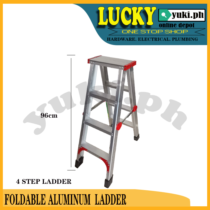 GOLDEN DRAGON FOLDABLE ALUMINUM LADDER A-TYPE ( 4 STEPS ) | Lazada PH