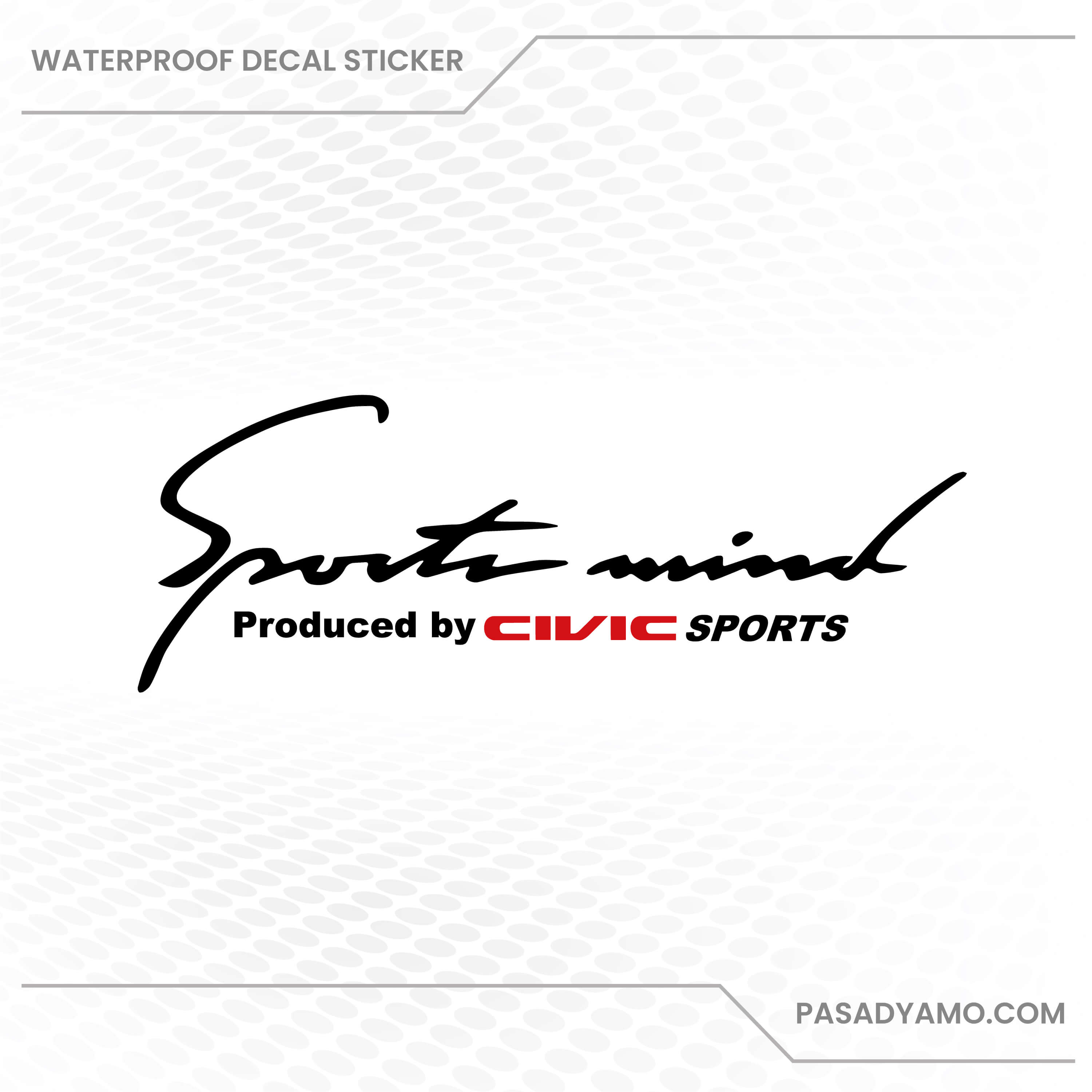 Sports Mind Civic Sports Decal Sticker for Cars and Motorcycles 2.5 x 7 ...