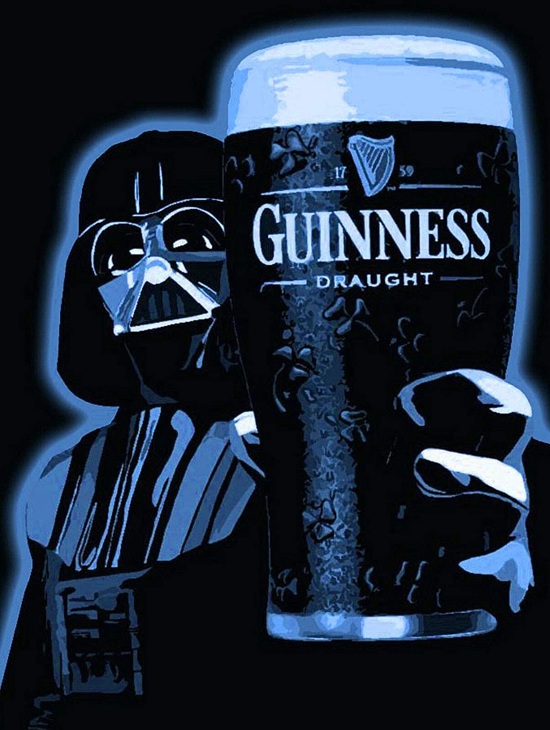 ป้ายโลหะ Darth Vader Guinness Cider Guiness Man Cave Bar Pub Xtin Sign ...