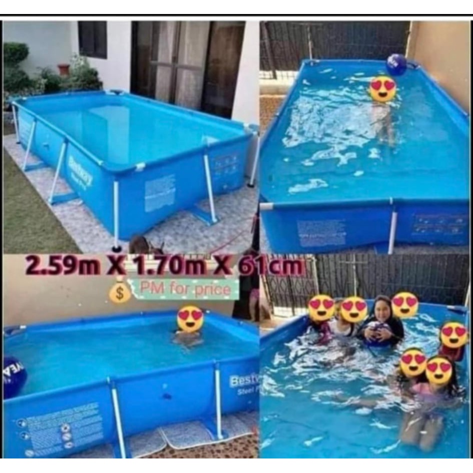 Wilbur Merchandise Bestway Steel Pro Rectangular Swimming Pool 2.59 M ...