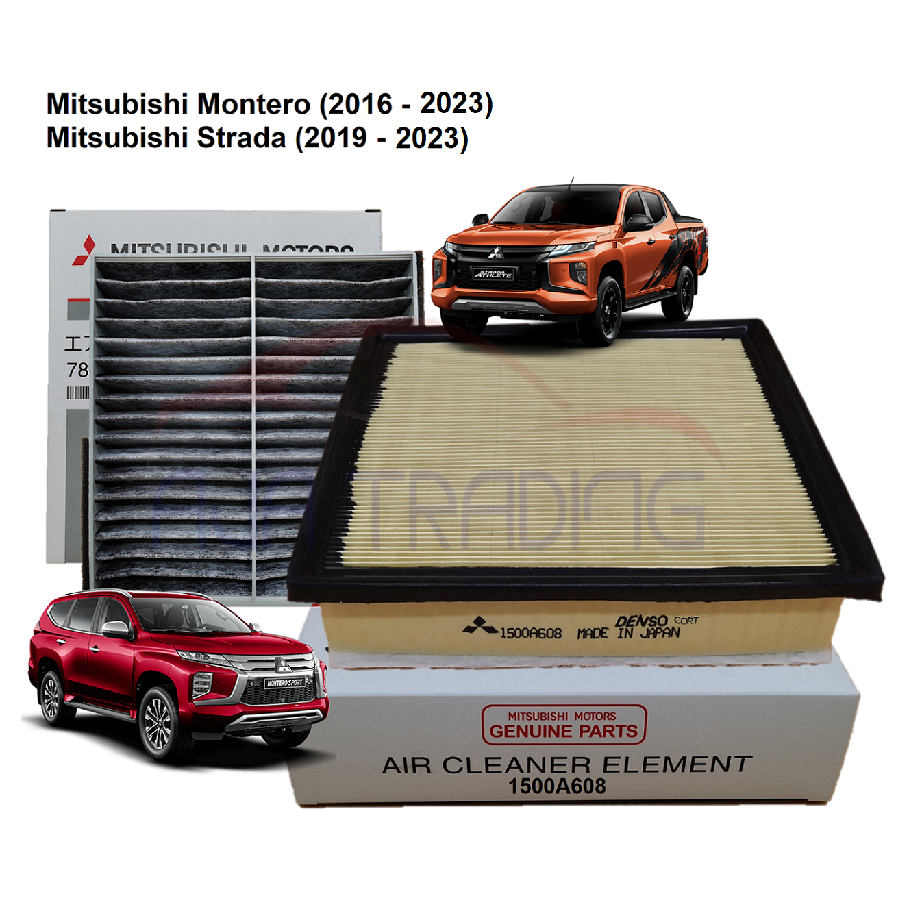 Combo Air Filter and Charcoal Cabin Filter for Mitsubishi Montero Gen3 ...
