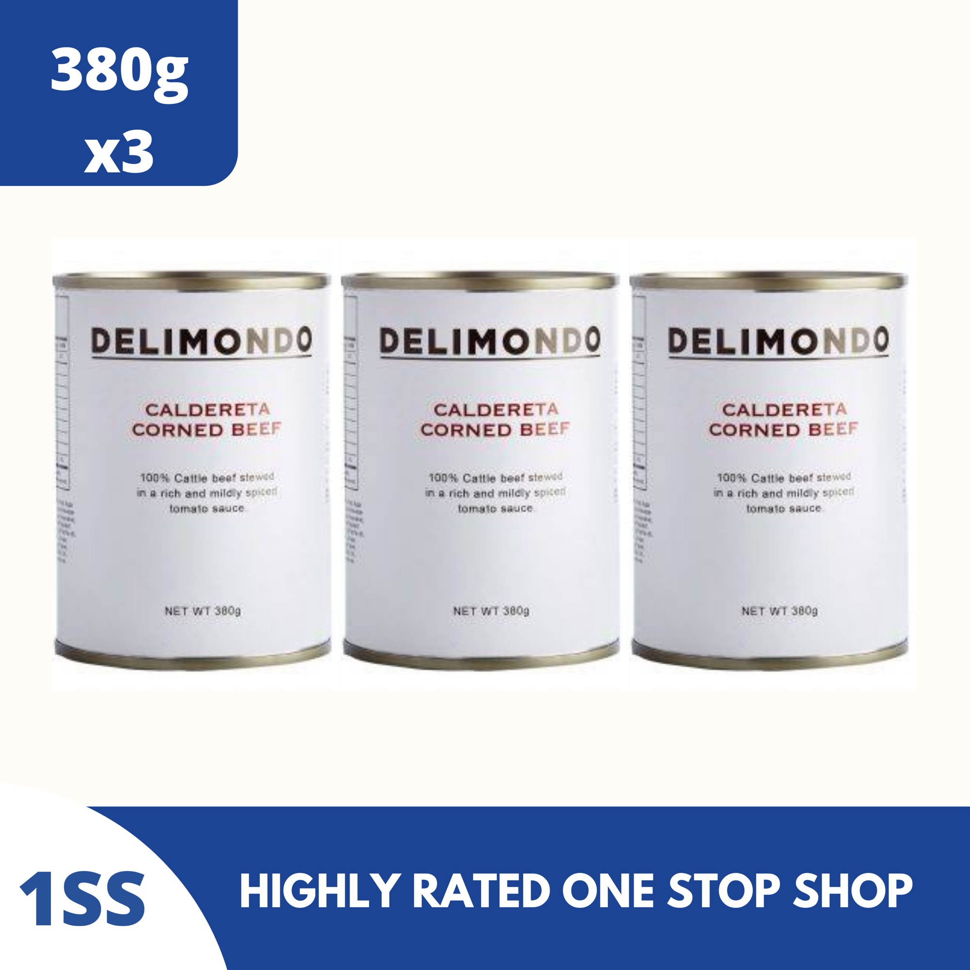 Delimondo Caldereta Corned Beef 380g x 3 | Lazada PH