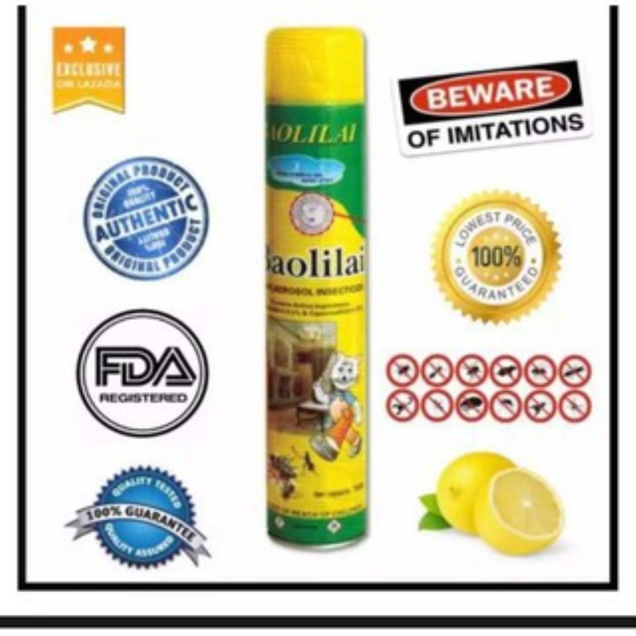 Baolilai Aerosol Insecticide Spray Insect Spray 750ml Mosquito Spray ...