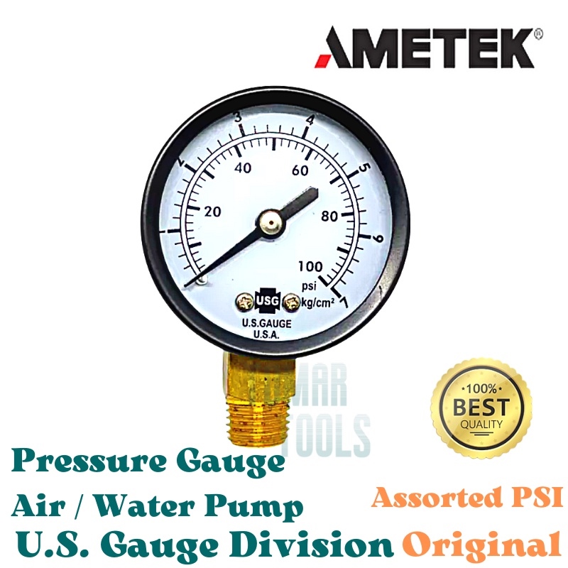 【COD】fuwae-shop Ametek U.S. Pressure Gauge Original Air / Water Pump ...