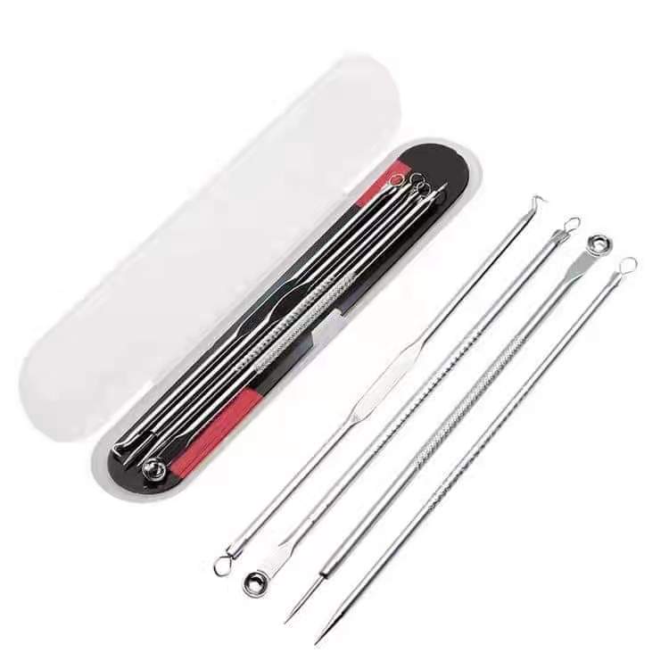 Pimple Popper Tool Kit - With Comedone Extractor, Milia Removal Tool ...