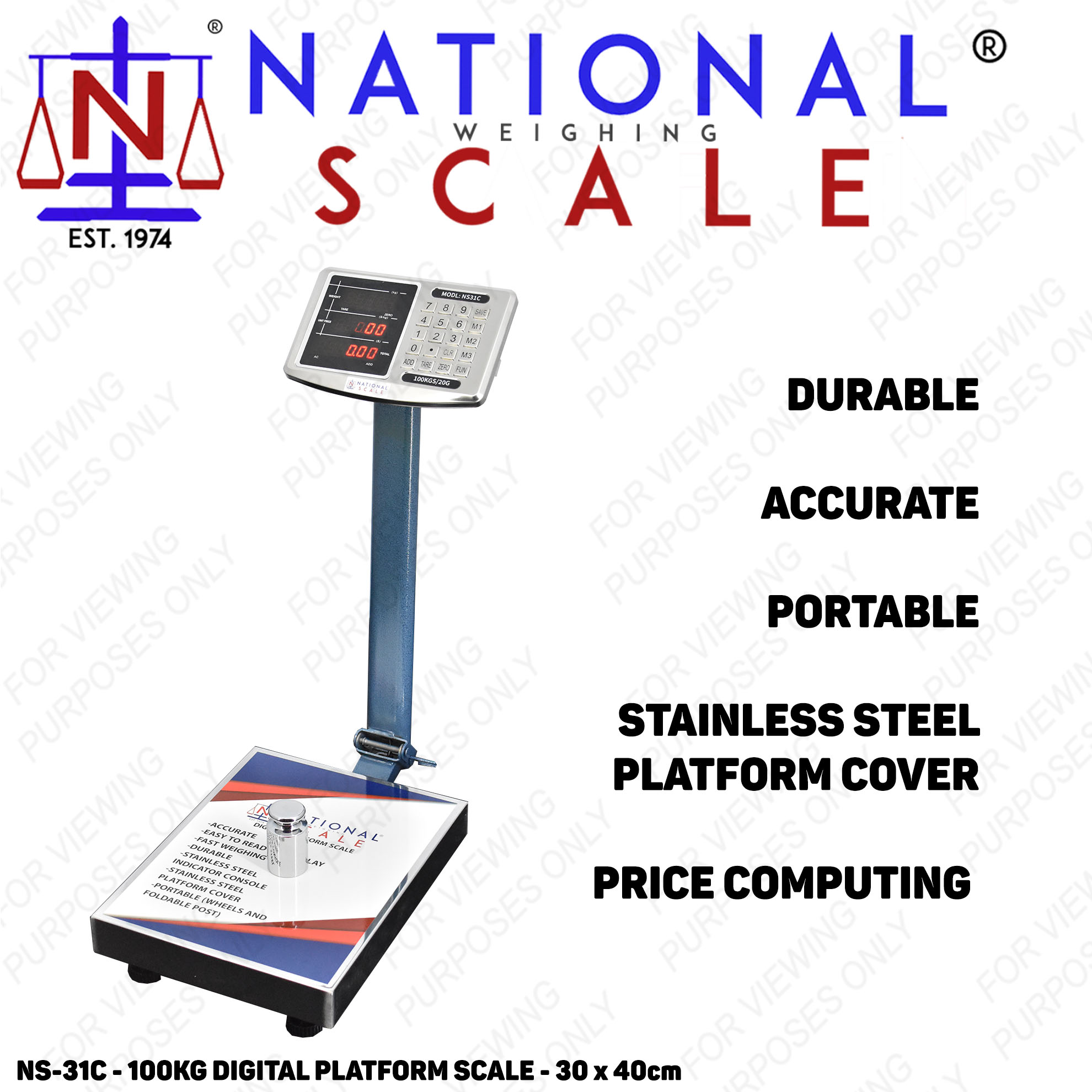 National Digital Price Computing Platform Scale 100kg (NS-31C) | Lazada PH