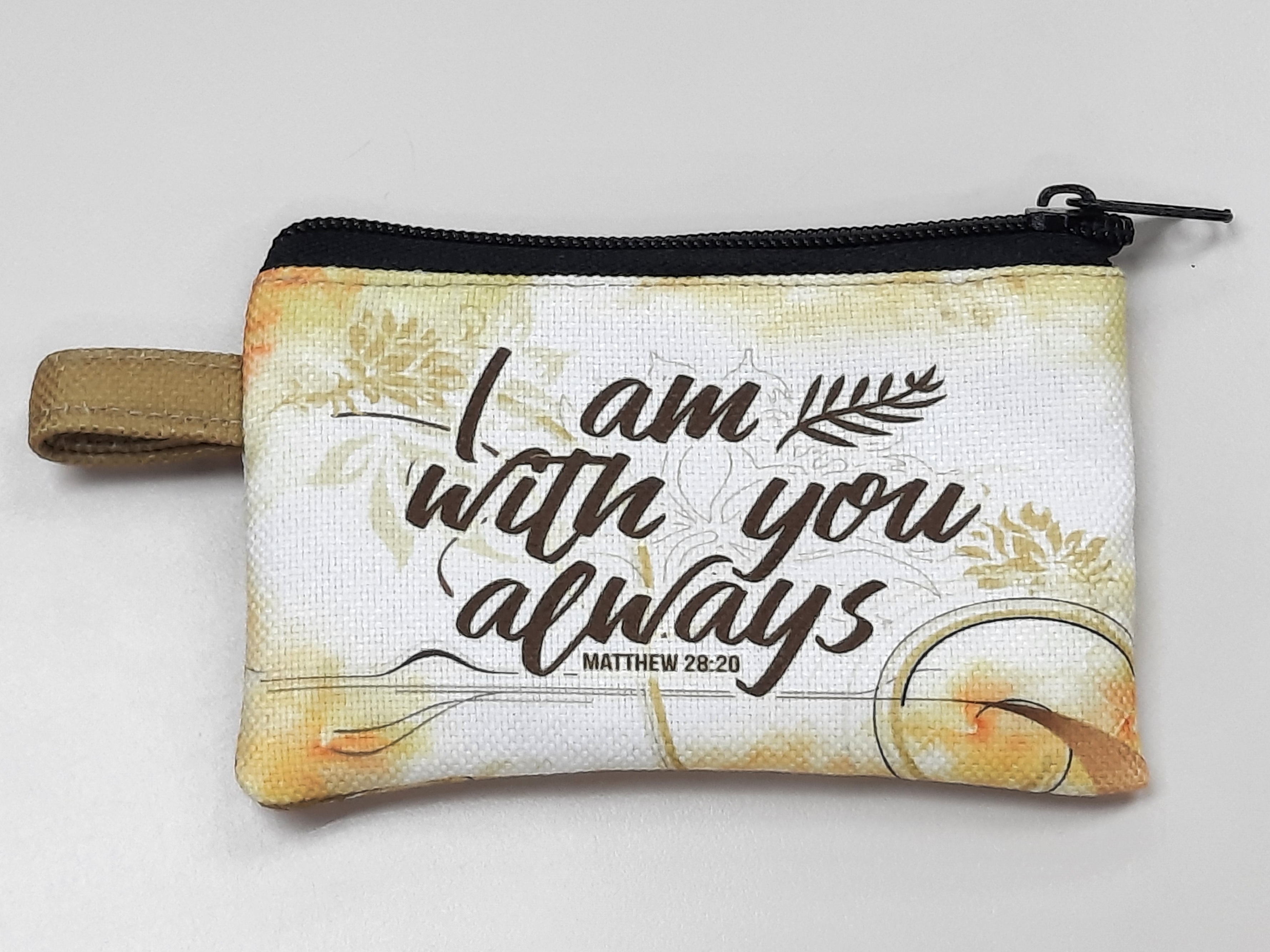 Bible Verse Coin Wallet Pouch Purse on Premium Thick Canvas Fabric, 3 x ...
