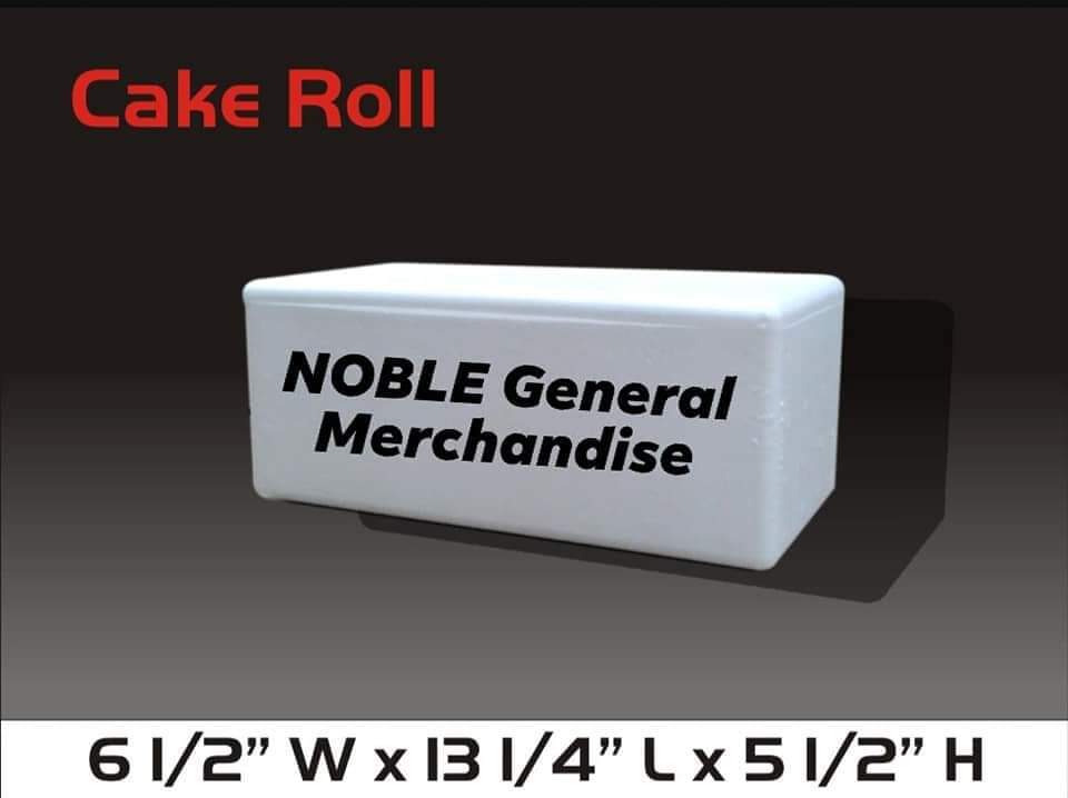 STYRO CAKE ROLL BOX 1PC WITH COVER / STYRO FOAM / COOLER / STYRO ...