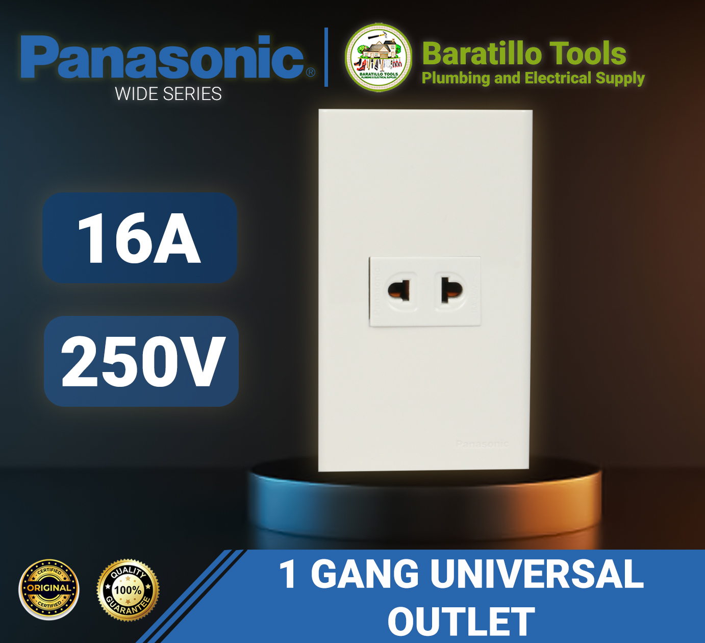 Original Panasonic Wide Series Universal Outlet - 1, 2, 3 Gang | Lazada PH