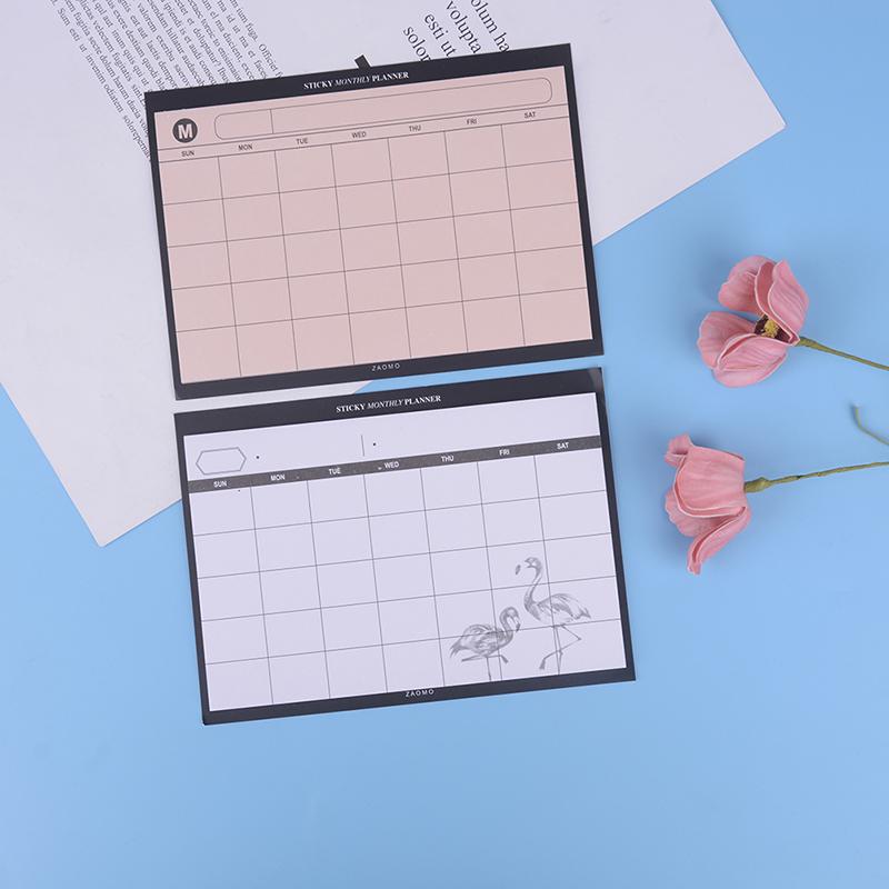 Creative simple desktop schedule planner monthly plan mini notebooks ...