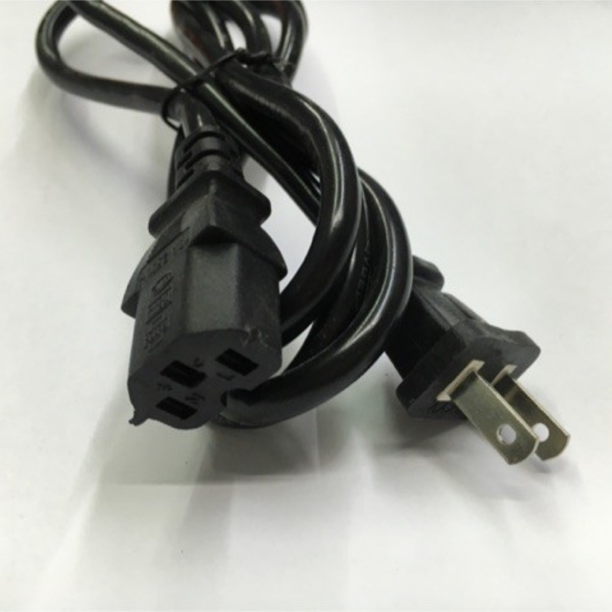 AC CPU Power Cord cable US Plug 2 Pin for PC Computer Printer Monitor ...