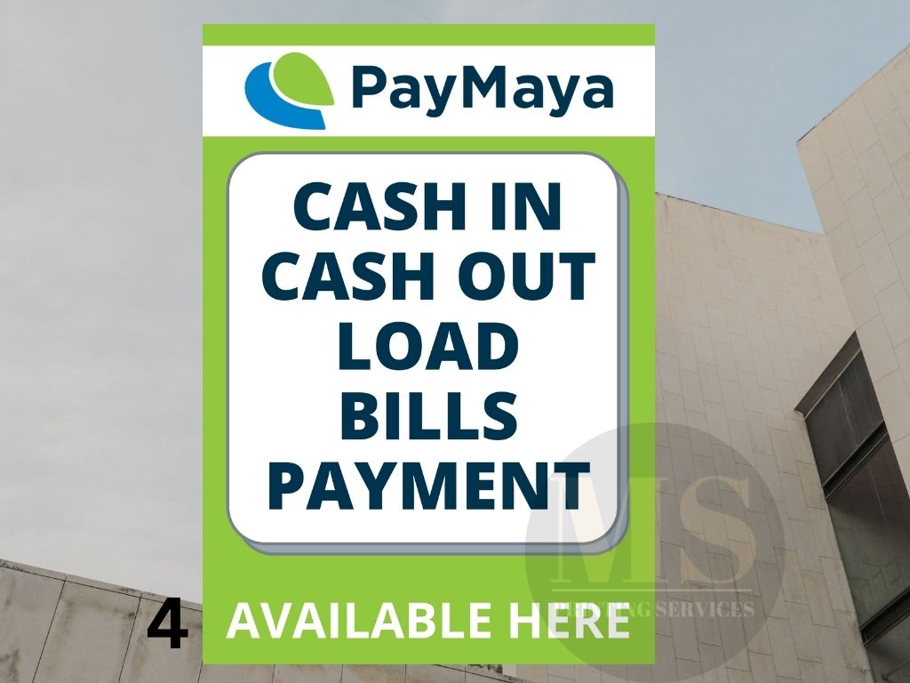 GCash Cash-in Cash-out Rates Signage (Laminated A4 Size) | Lazada PH