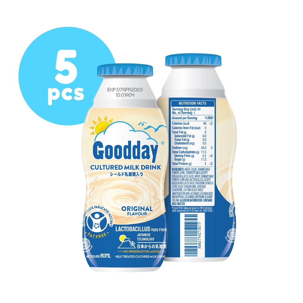 Goodday Cultured Milk Original 80ml X 5 Blue | Lazada PH