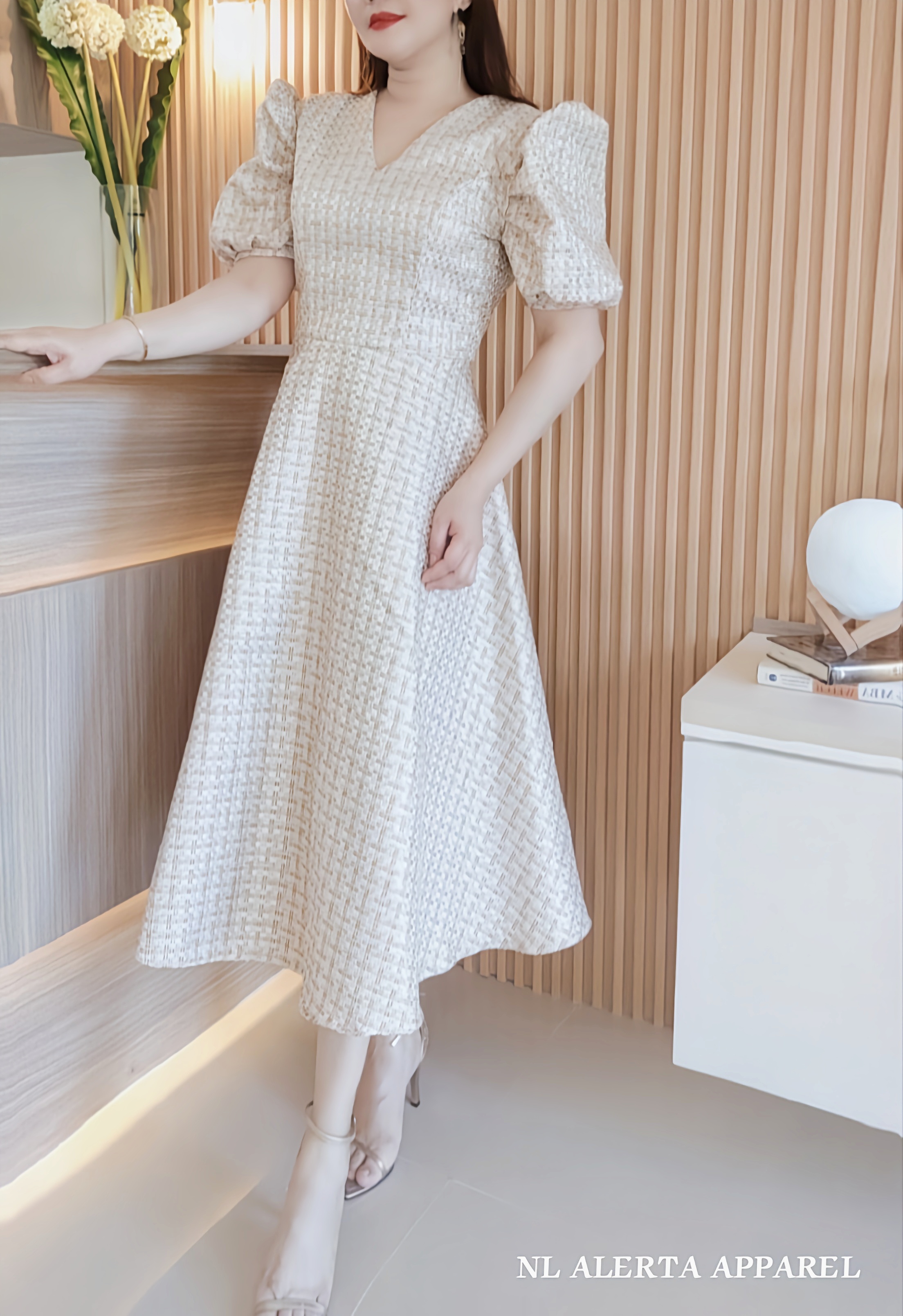 BARONG DRESS FOR WOMEN / MODERN FILIPINIANA BARONG / PUFF SLEEVES DRESS ...