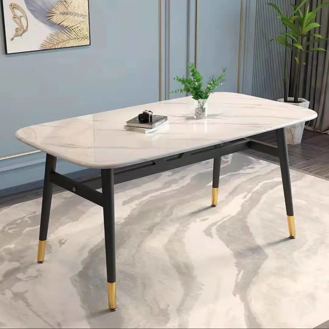 【24 Hours shipping】120*60cm Dining Table Set, 4/6 Seater 1Table+4Chairs ...