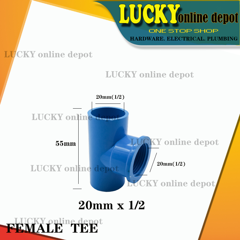 PVC BLUE FEMALE TEE PIPE FITTINGS | Lazada PH