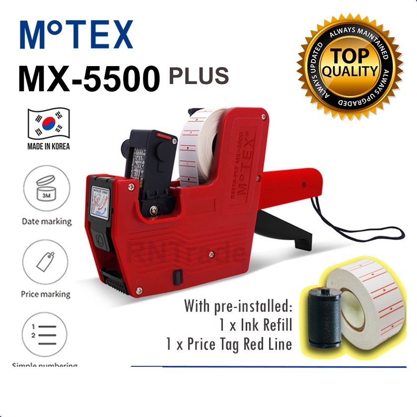 Motex MX-5500 Single Liner Hand Labeler (One Liner Price Tag Gun ...