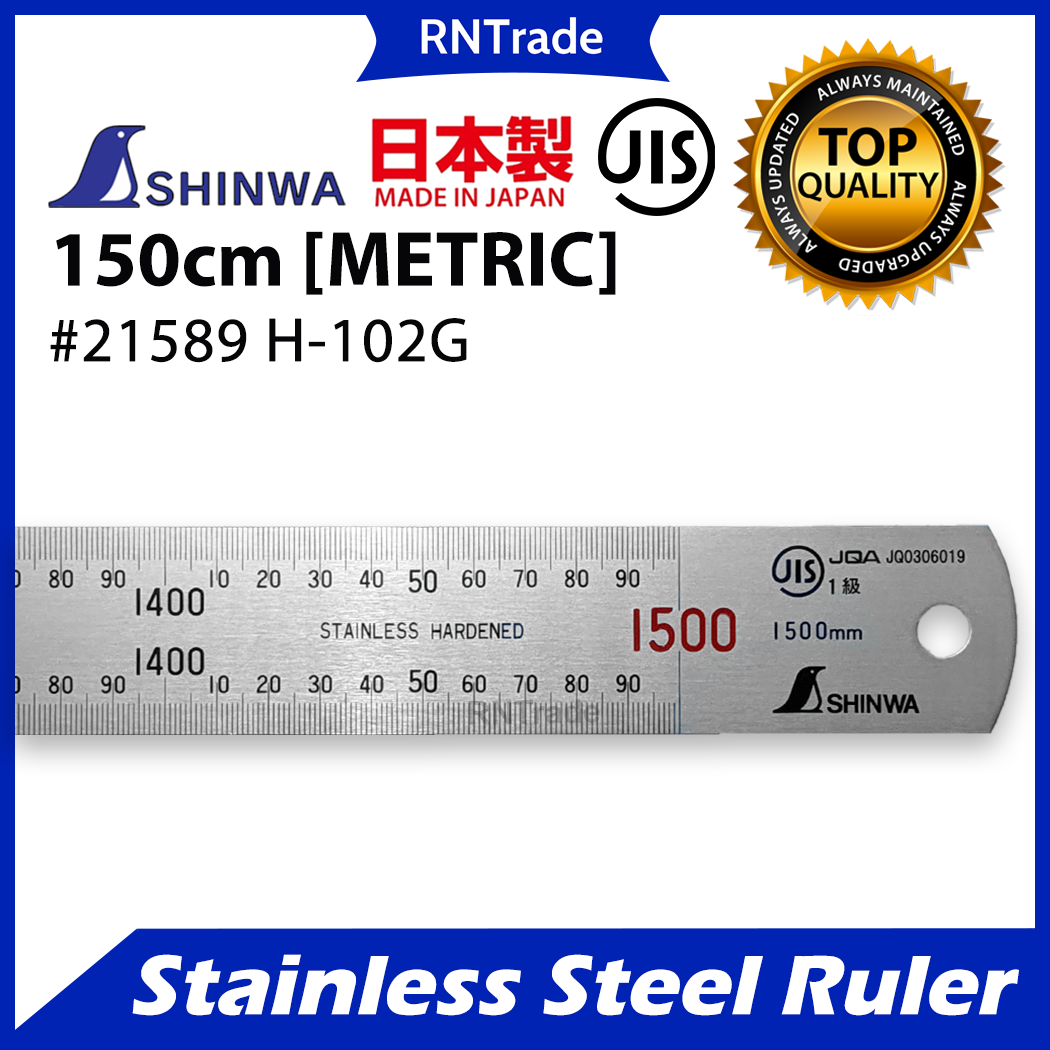 Stainless Steel Ruler Shinwa 1500mm 1.5m #21589 H-102G, Made in Japan | Lazada PH