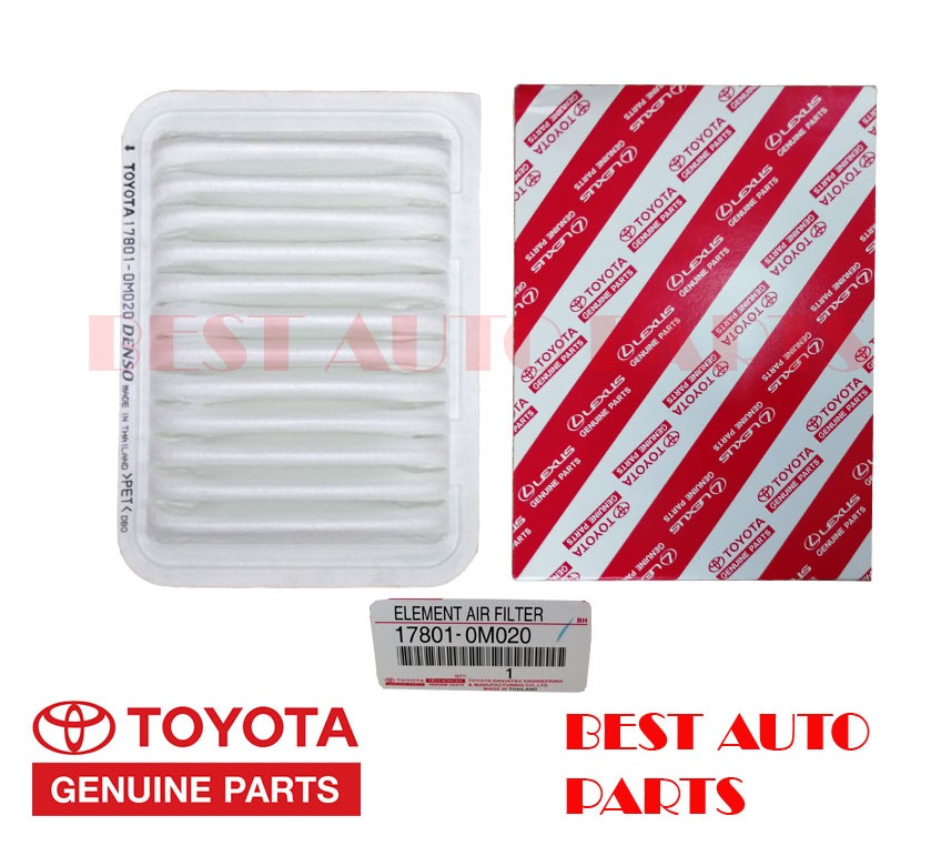 Genuine Toyota (1pc) Toyota Air Filter Vios, Yaris 2007-2013, Altis ...