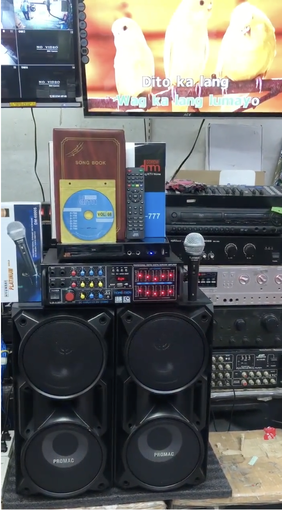 Karaoke set promac amplifier at speaker With megapro midi 17,000songs ...