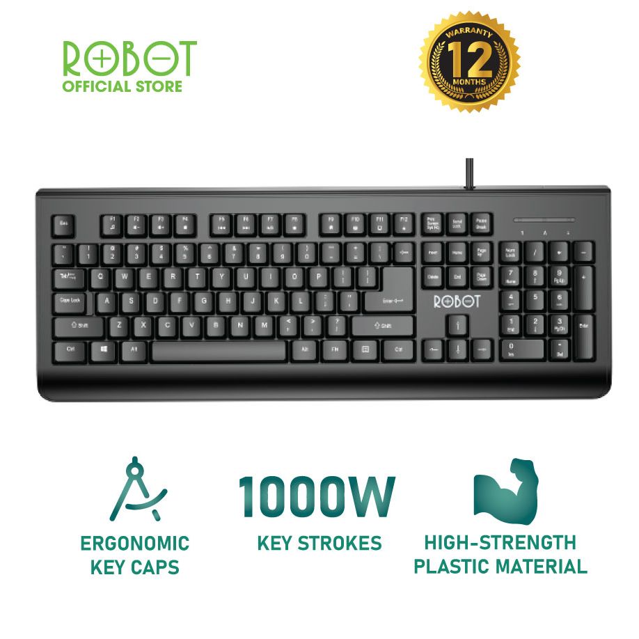 Robot Wired Keyboard / Portable Mini Office Wired Keyboard RK20 Ultra ...