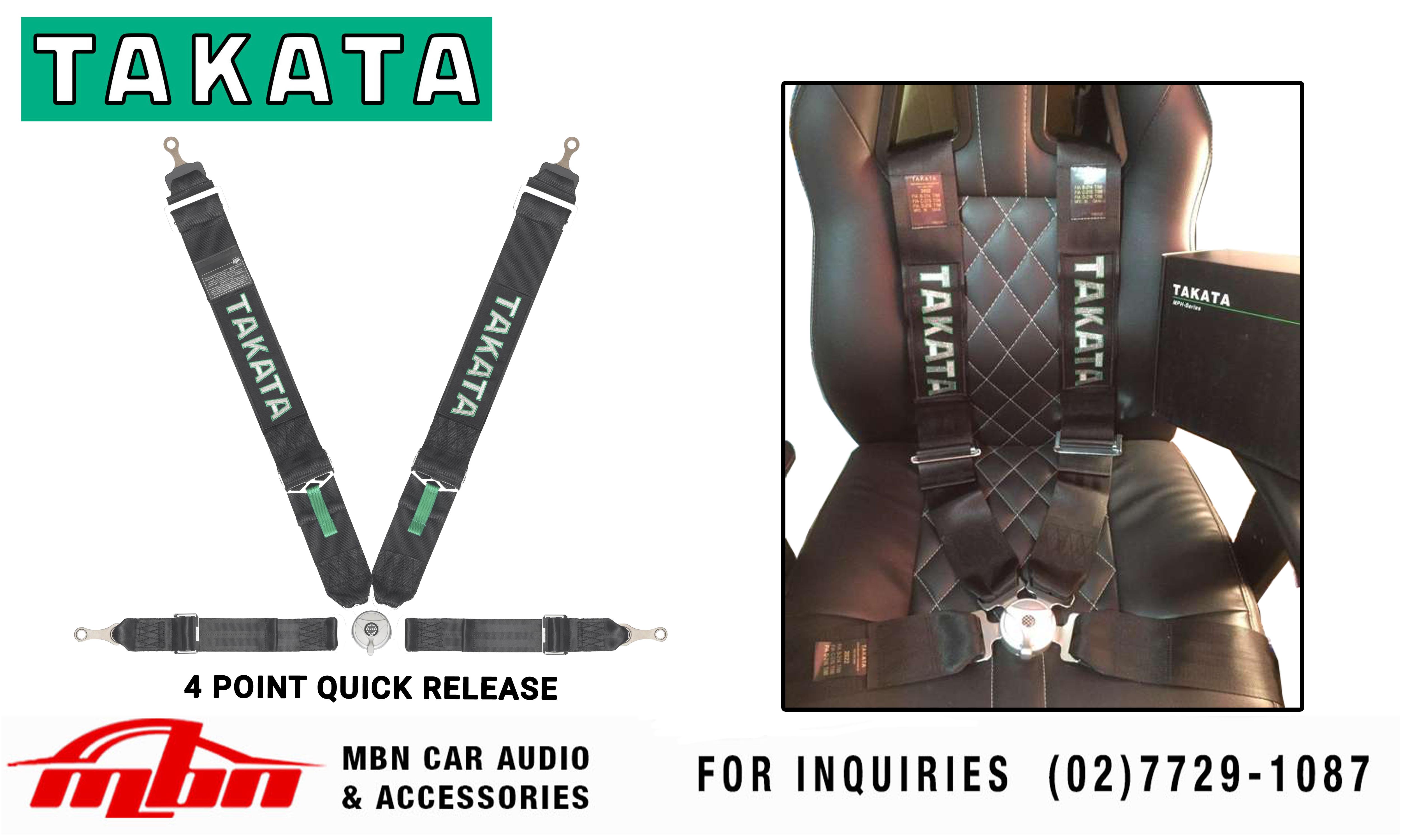 TAKATA Racing Seat Belt 4point Quick Release Black | Lazada PH