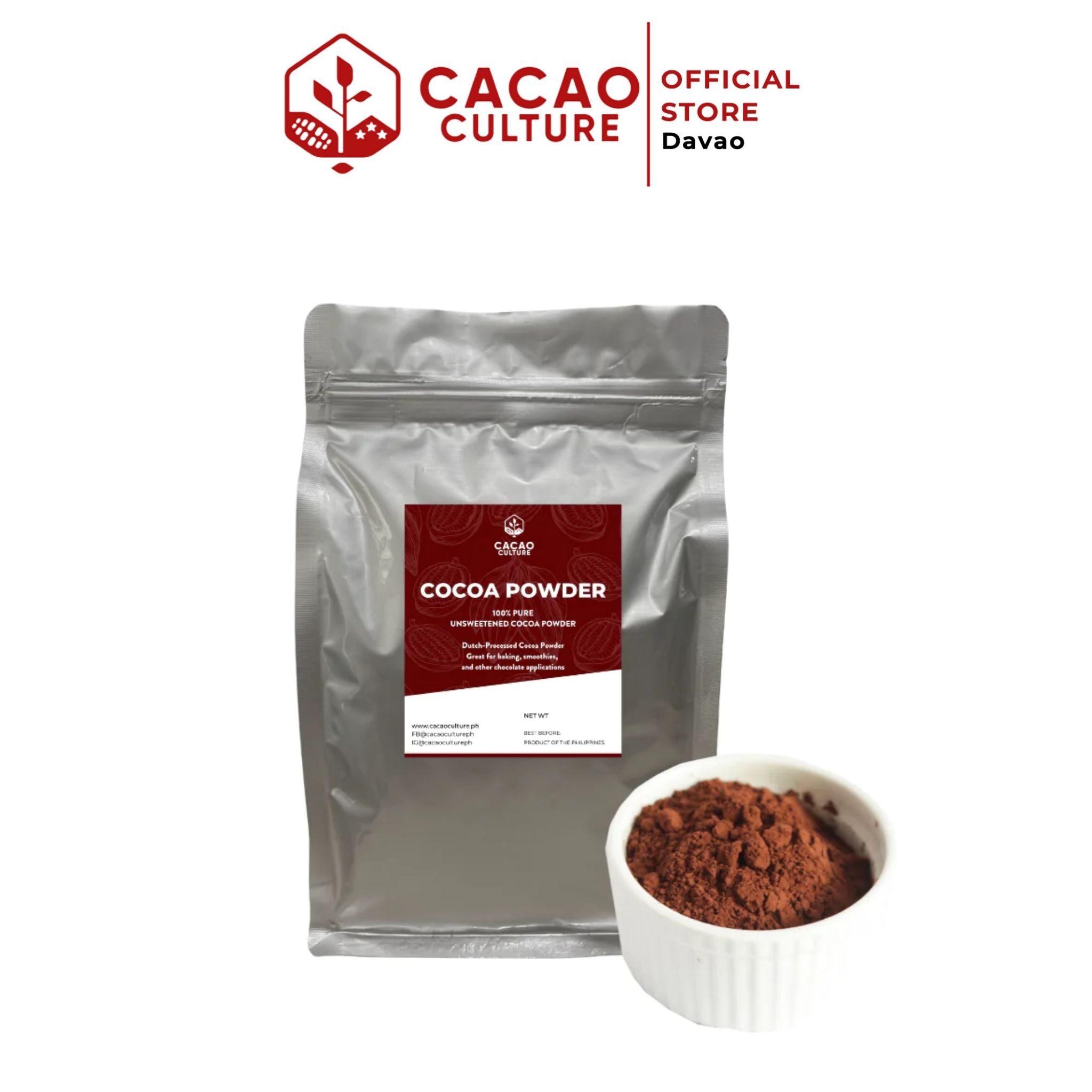 Cacao Culture - Cocoa Powder (Pure, Unsweetened) - 500g - Alkalized ...