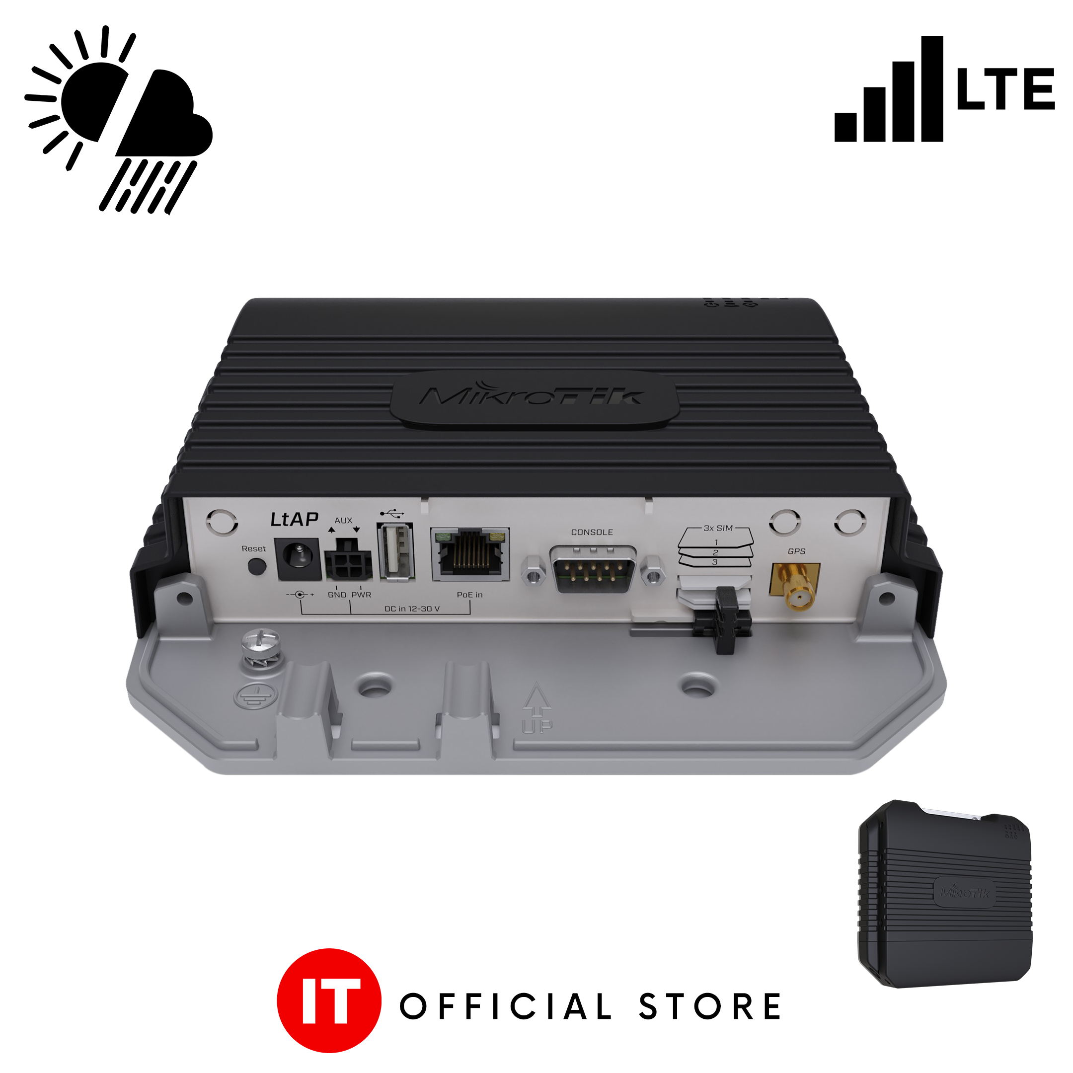 MikroTik LtAP LTE6 Kit 2023 - Heavy-duty LTE Access Point with GPS, (3 ...