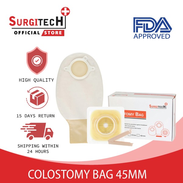 Surgitech Colostomy Bag 45mm (10PCS) | Lazada PH