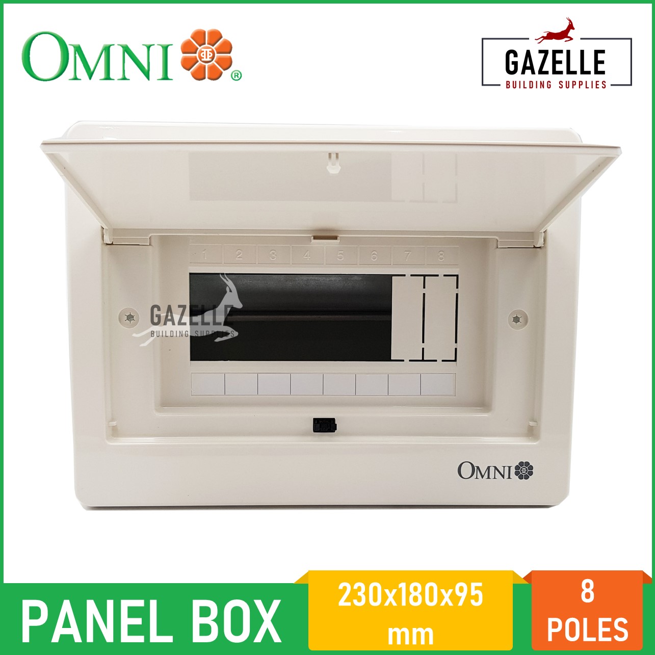 Omni Distribution Panel Box for Mini Circuit Breakers DIN Standard Rail ...