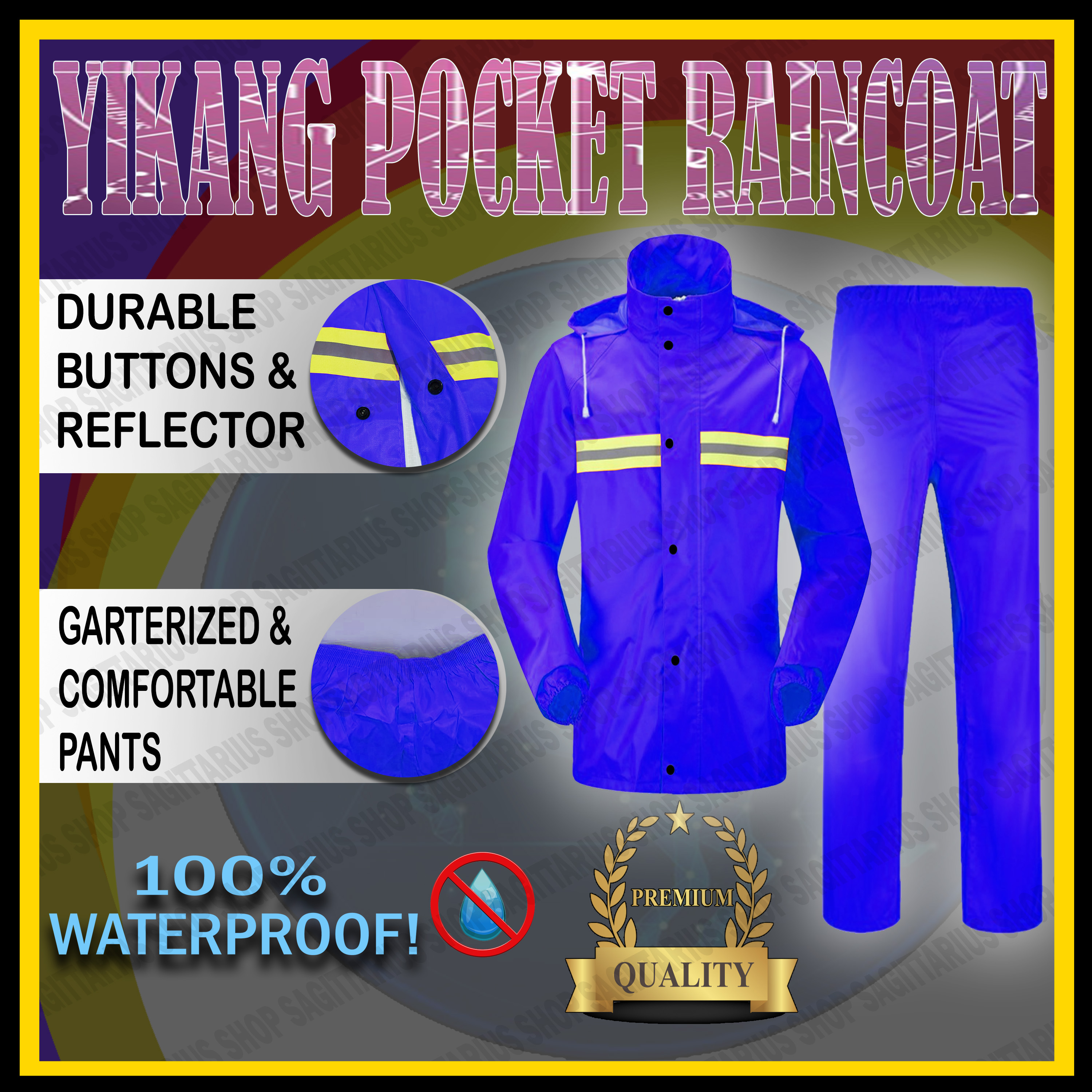 High Quality Brightest Motorcycle Rain Coat Upgraded with VISOR and ...