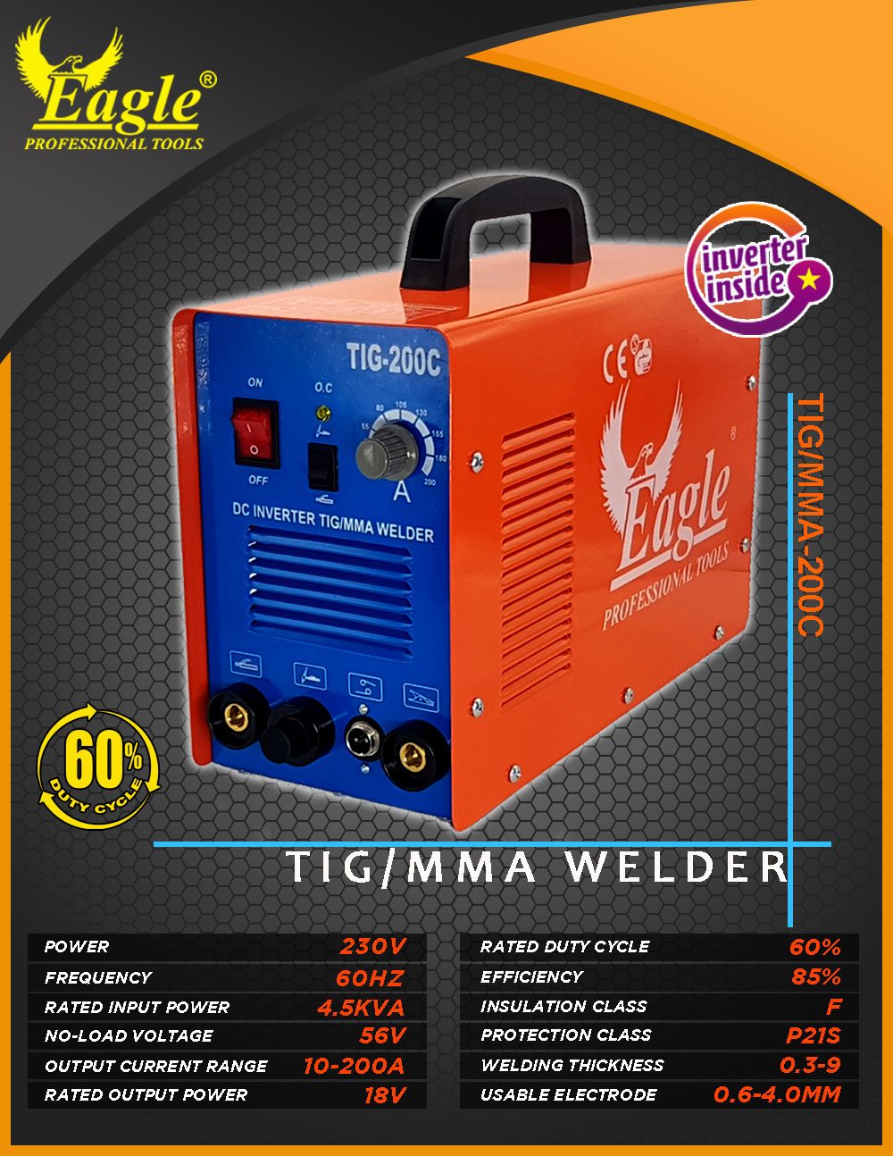 Eagle DC Inverter TIG/MMA-200C Welding Machine | Lazada PH