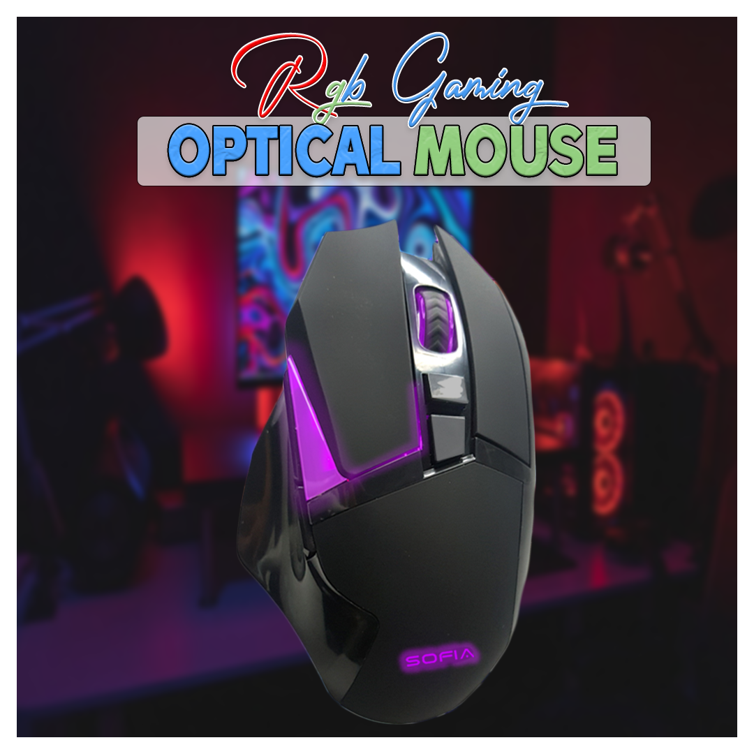 SOFIA GAMING OPTICAL MOUSE USB Wired RGB Gaming Mice 2K DPI Control ...