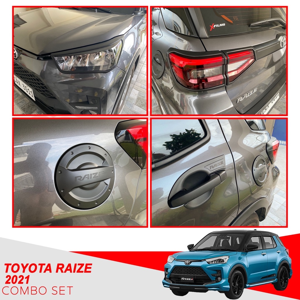 Toyota Raize 2022 Garnish Cover Combo Set (Matt black) | Lazada PH