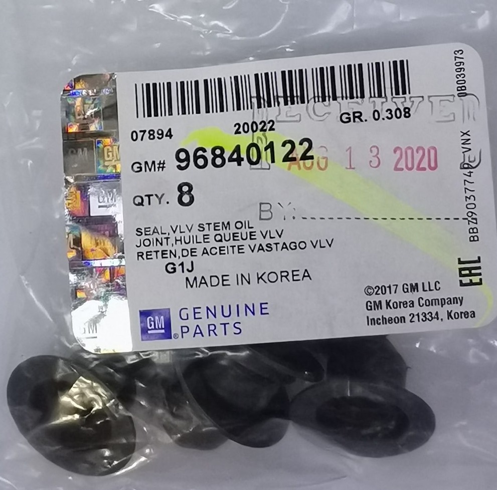 GM Valve Seal Set (8 PCS) for Chevrolet Aveo 1.4L / Chevrolet Optra 1 ...