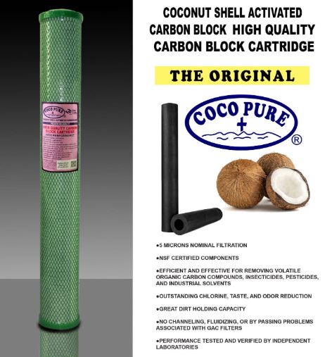 Coco Pure Carbon Block SL20 (Coconut Shell Activated Carbon) Original ...