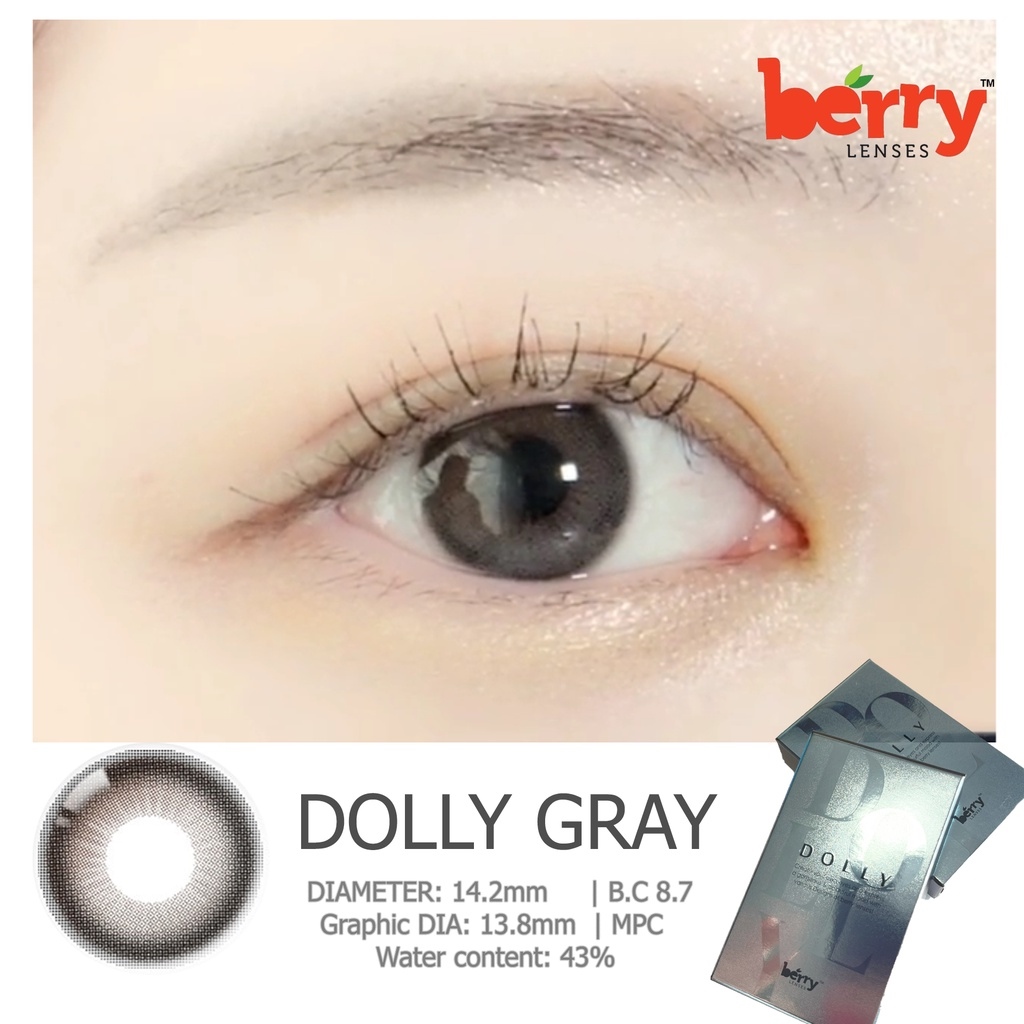 DOLLY GRAY Berry CONTACT LENS 0.00 no grade to -10.00 | Lazada PH