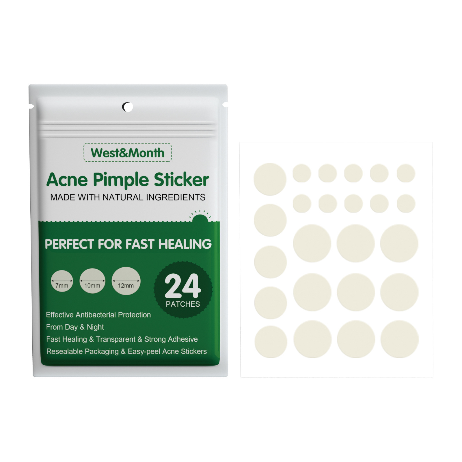 Pimple Acne Patches Hydrocolloid Acne Patch for Healing Acne Dot Skin ...