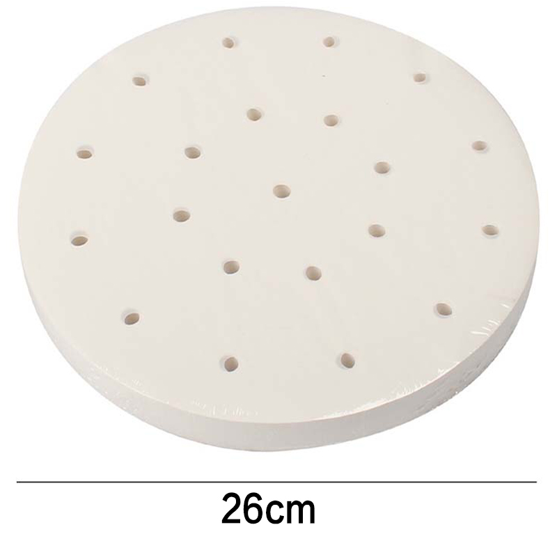 100pcs Steamer Pad Paper Dimsum Paper Perforated Wood Pulp Papers Steam ...