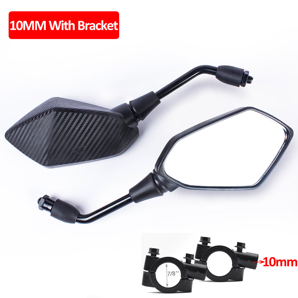 Universal Motorcycle Rear View Mirror with 78'' Handlebar Mount Clamp ...