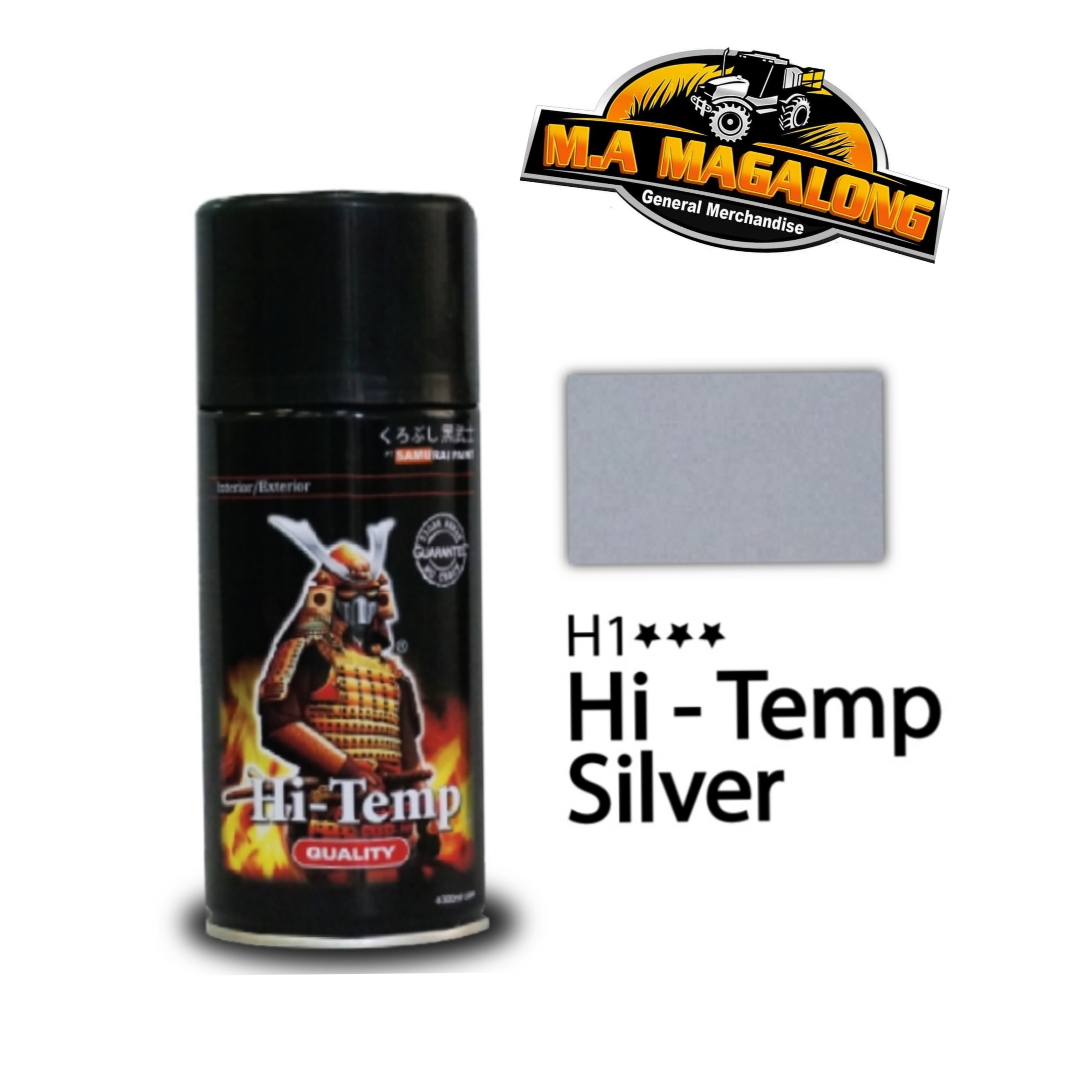 Samurai Hi-temp SILVER H1*** 300ml spray paint | Lazada PH