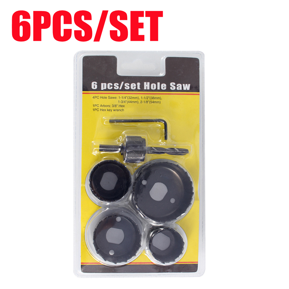 16/11/6PCS Metal Alloys Circular Round Case Drill Bits Wood Metal Sheet ...