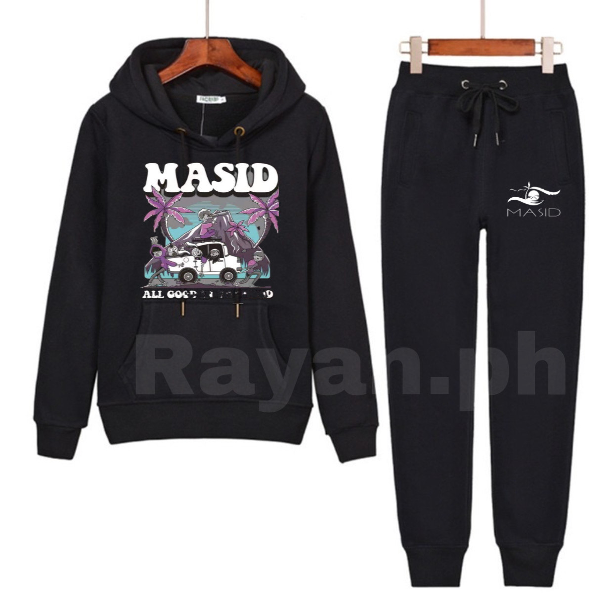 masid terno set hoodie jacket with terno jogger unisex for adult and ...